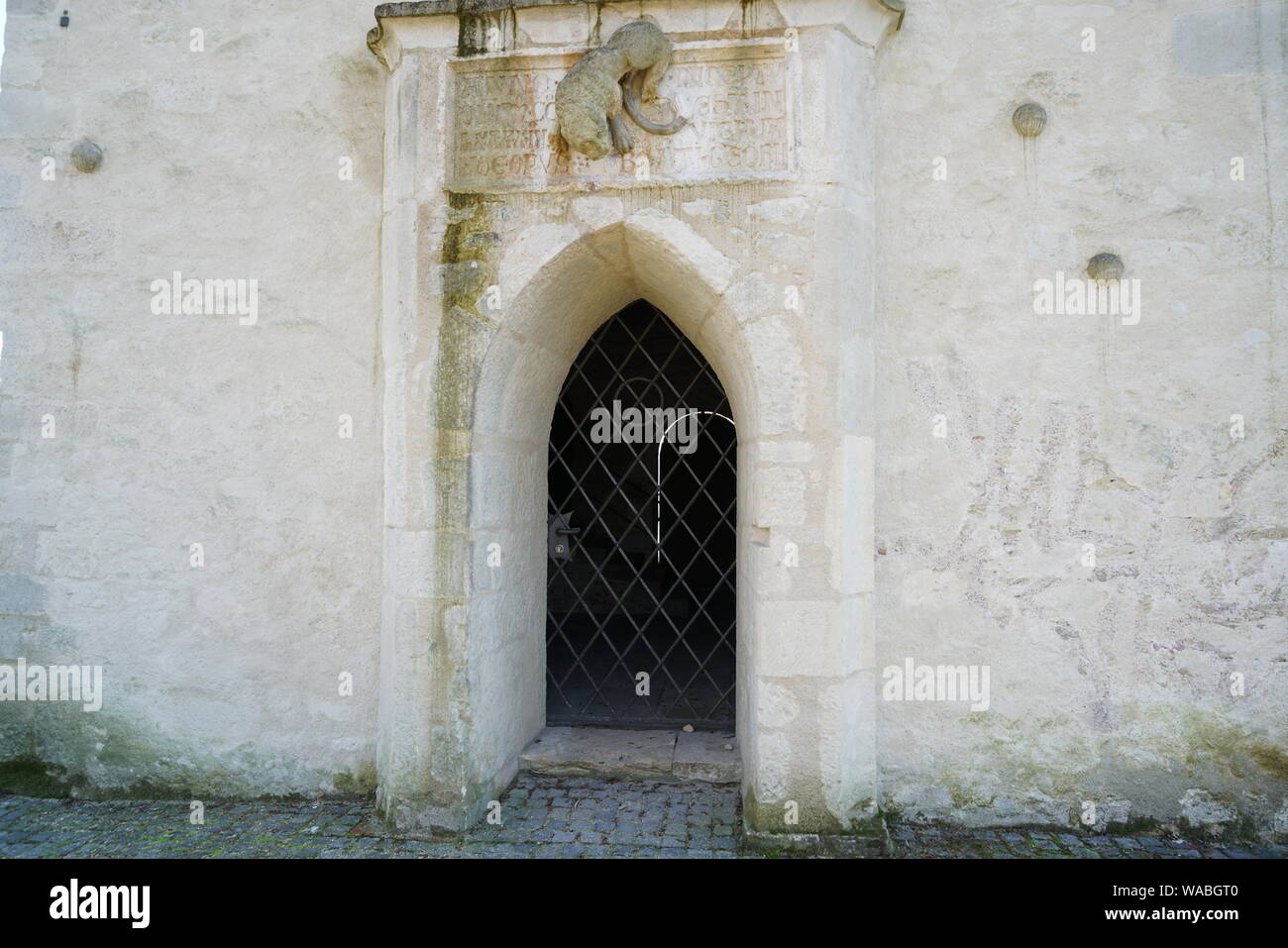 Castle gate in an old fortress in a park in Regensburg Stock Photo - Alamy
