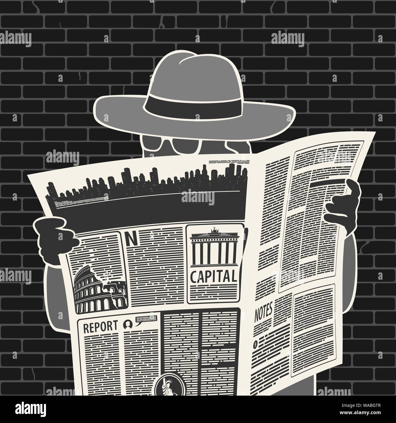 Spies in disguise cartoon Stock Vector Images - Alamy