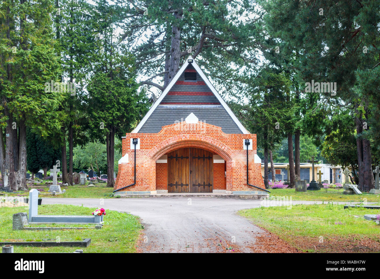 The restored red brick Brookwood Cemetery Chapel (former Brookwood ...