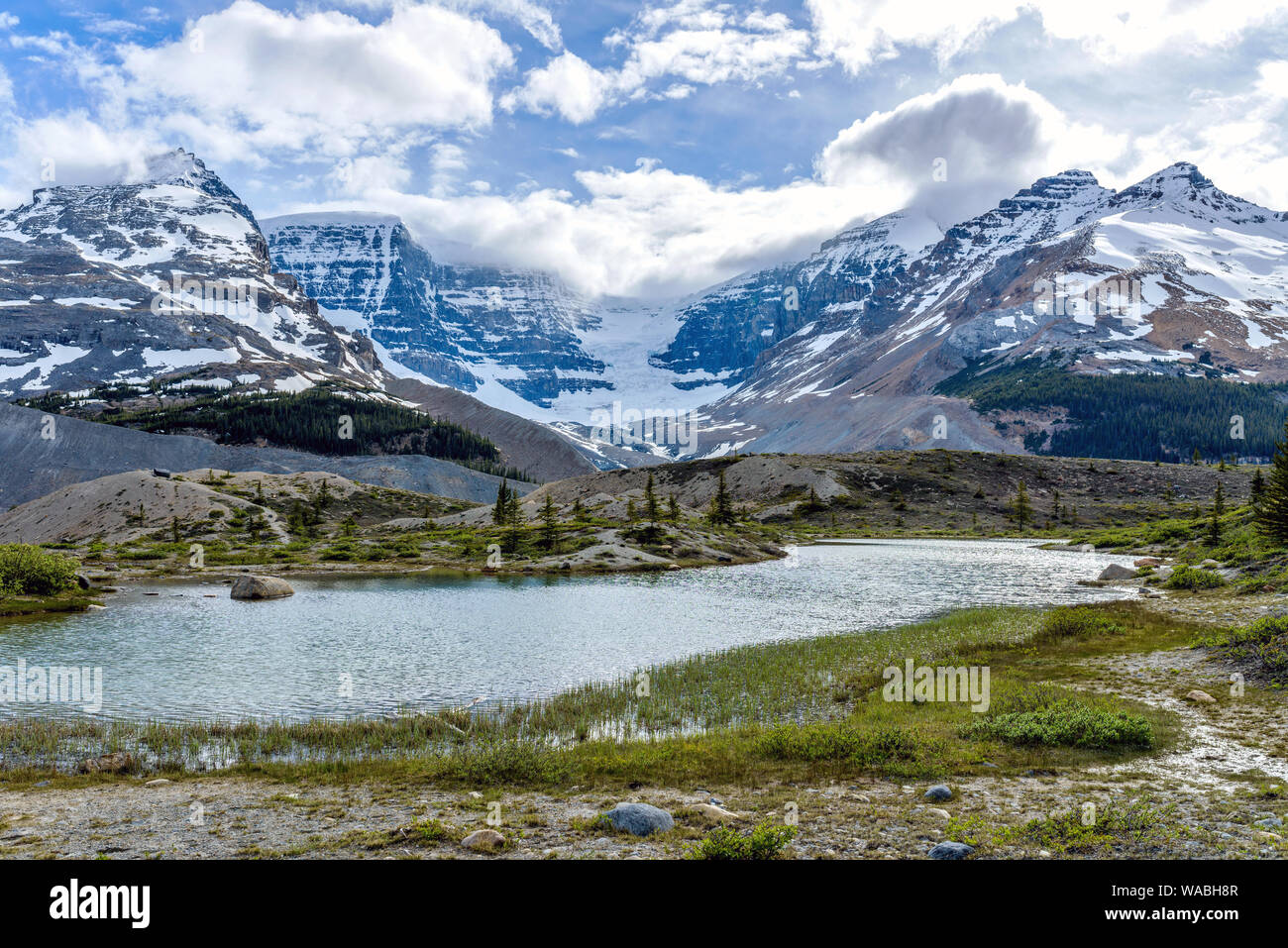 Dome Glacier - A Spring evening view of Dome Glacier and its ...