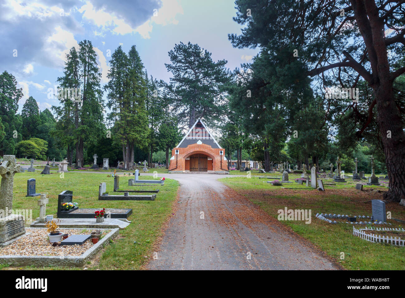 The restored red brick Brookwood Cemetery Chapel (former Brookwood ...