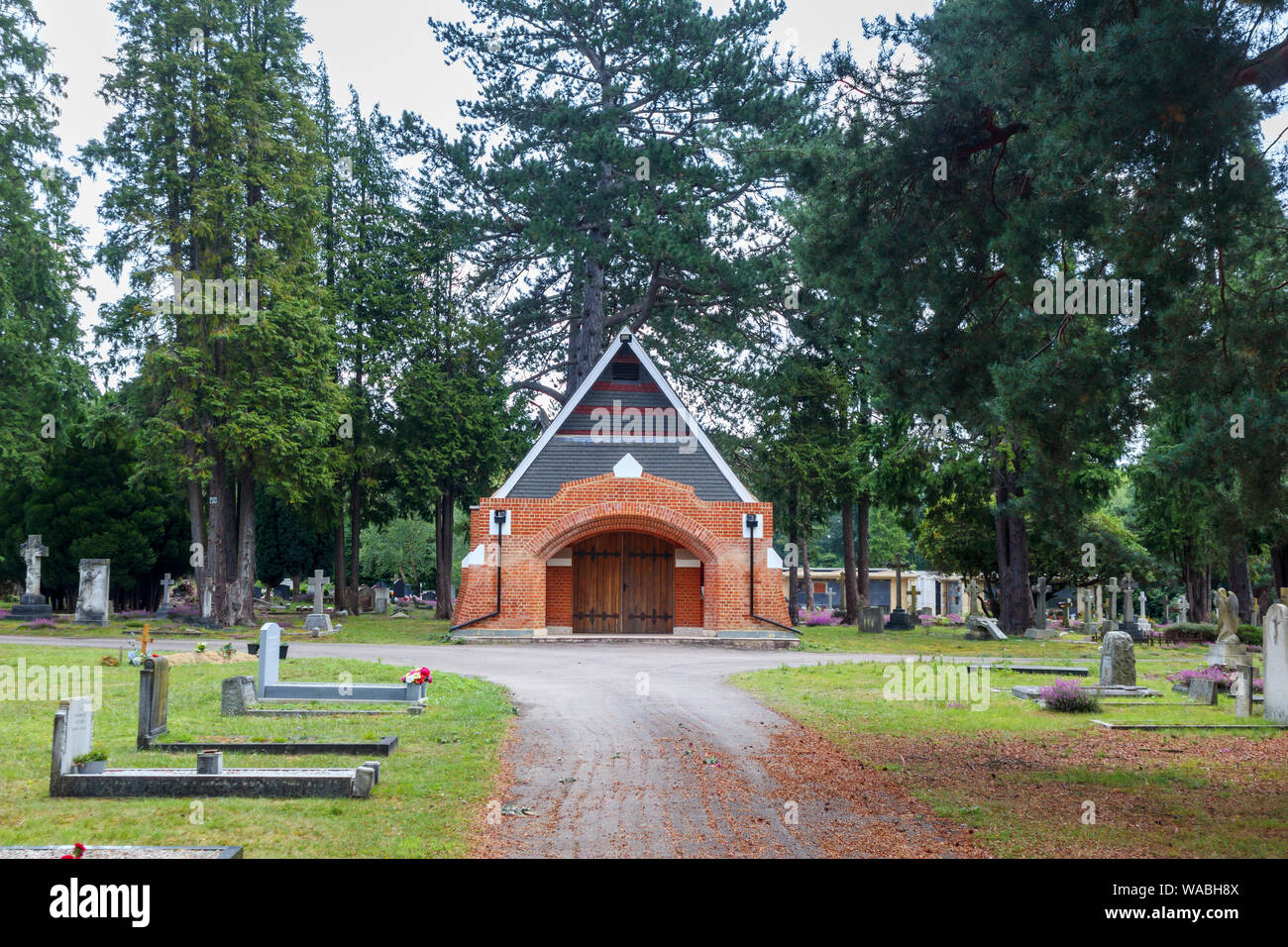 The restored red brick Brookwood Cemetery Chapel (former Brookwood ...