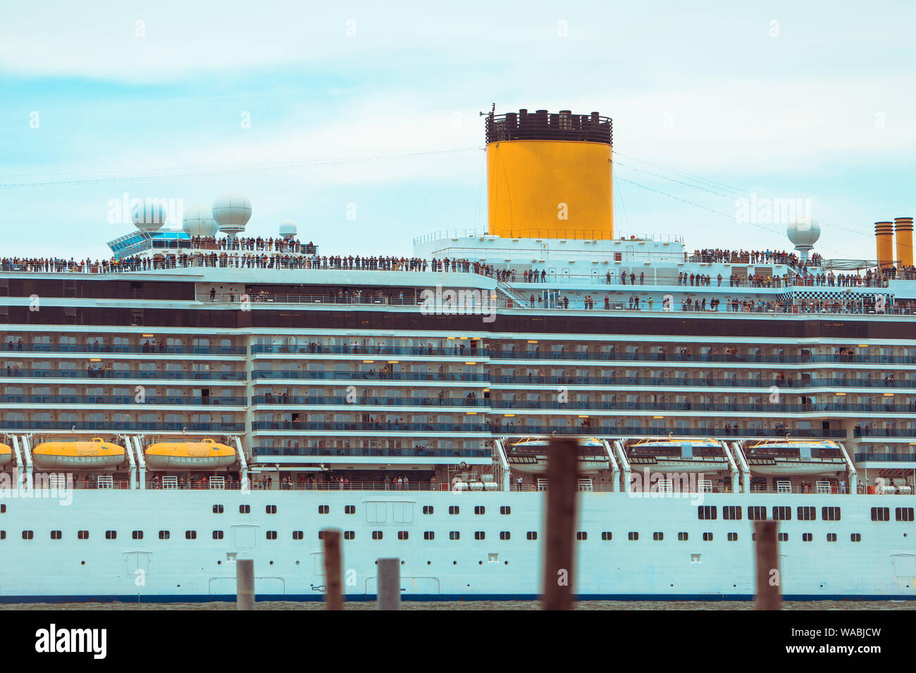 view of people at cruise liner travel concept vacation Stock Photo - Alamy