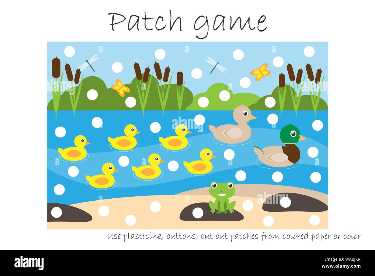 Duck Pond Game Sign Template Empty Duck Pond Stock Vector Images