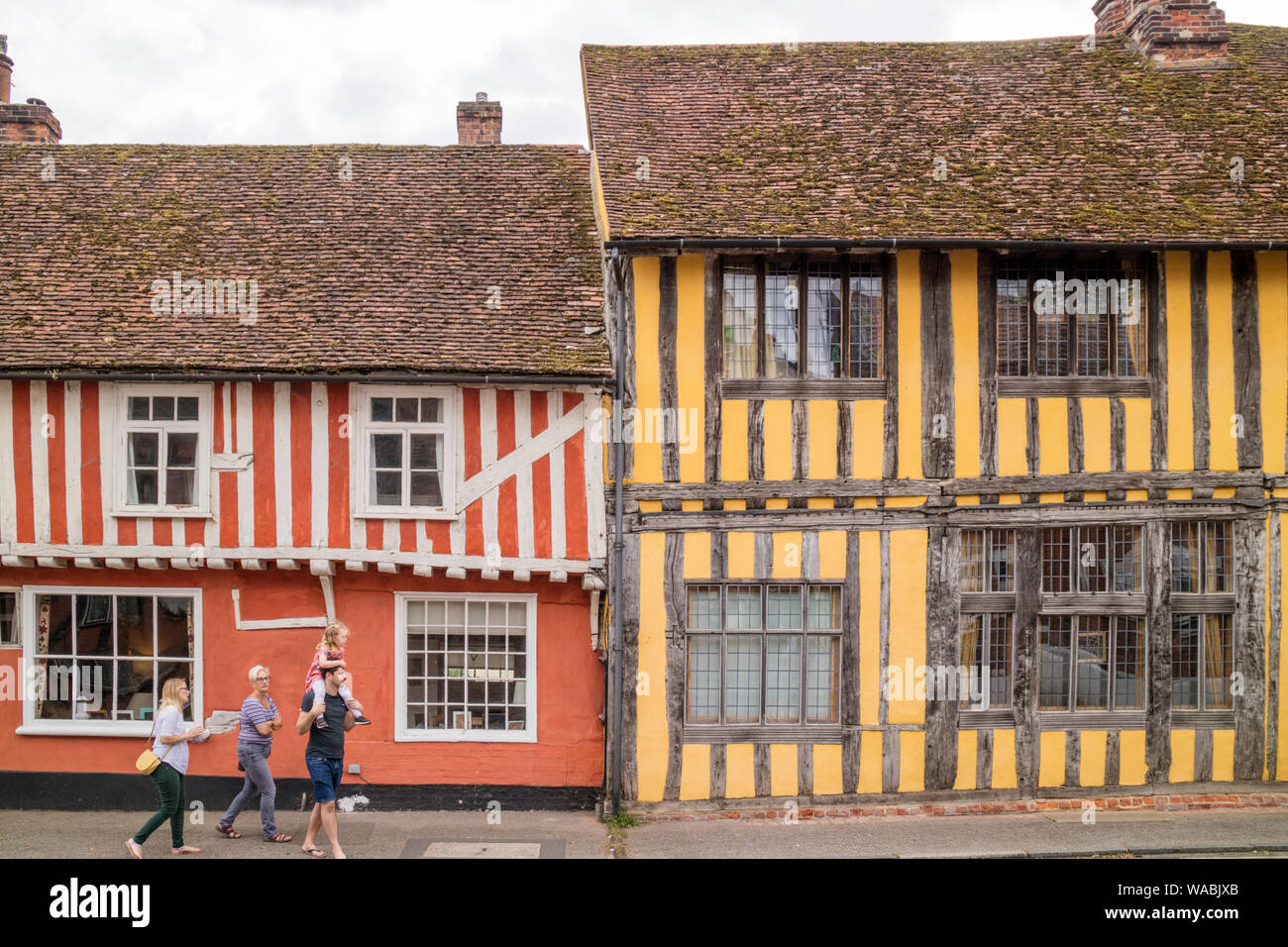 The picturesque medieval village of Lavenham, Suffolk, England, UK ...