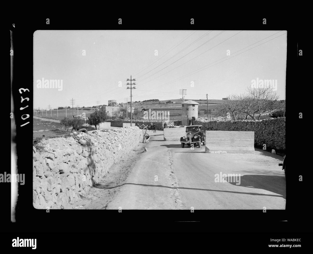 Car blocks way Black and White Stock Photos & Images - Alamy