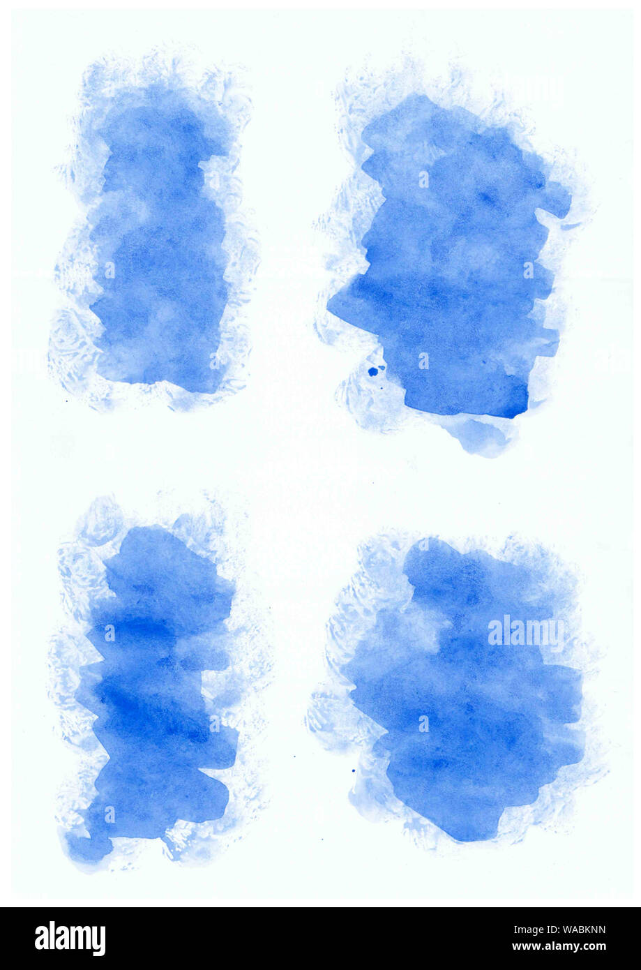 Abstract brush Colorful shape watercolor illustration painting ...