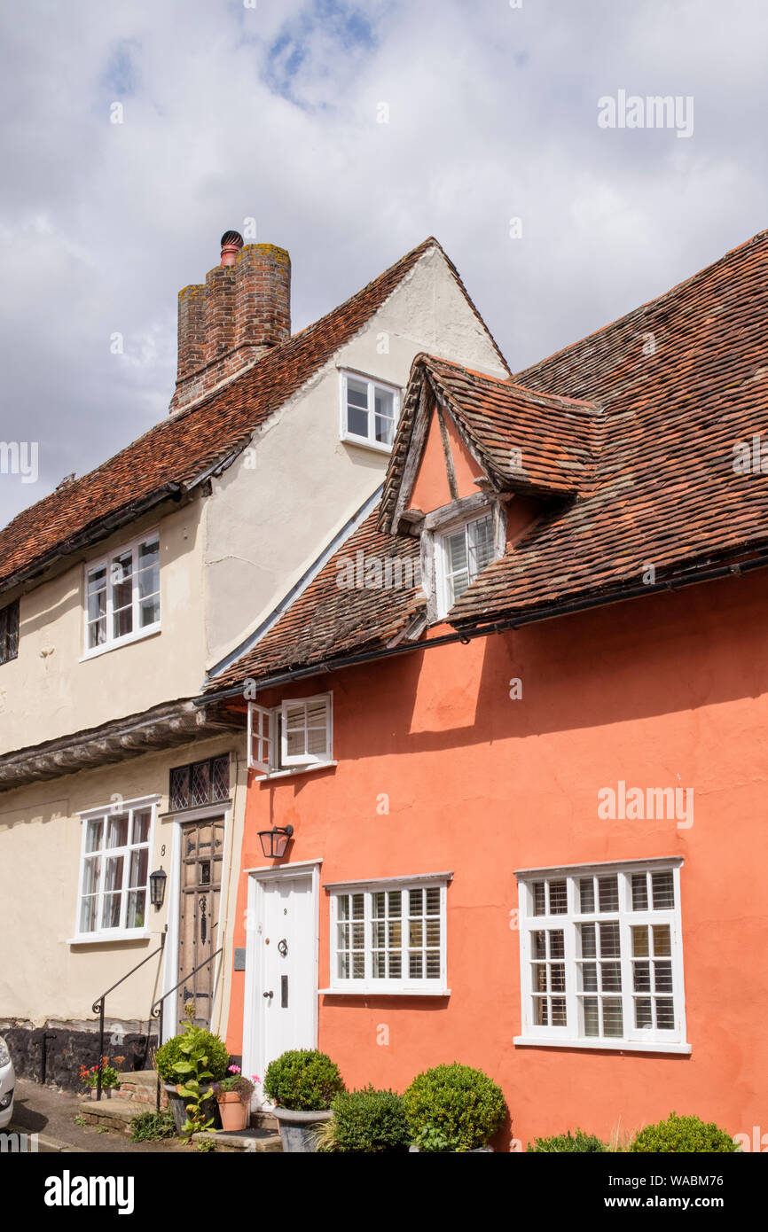 The picturesque medieval village of Lavenham, Suffolk, England, UK ...