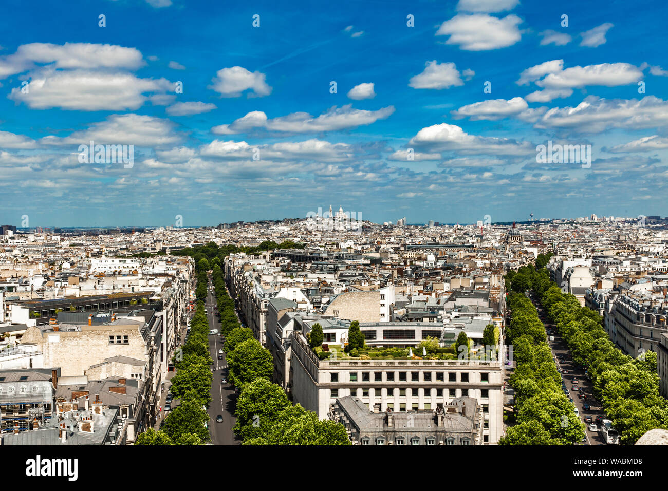 Aerial view at streets of Paris, France Stock Photo - Alamy