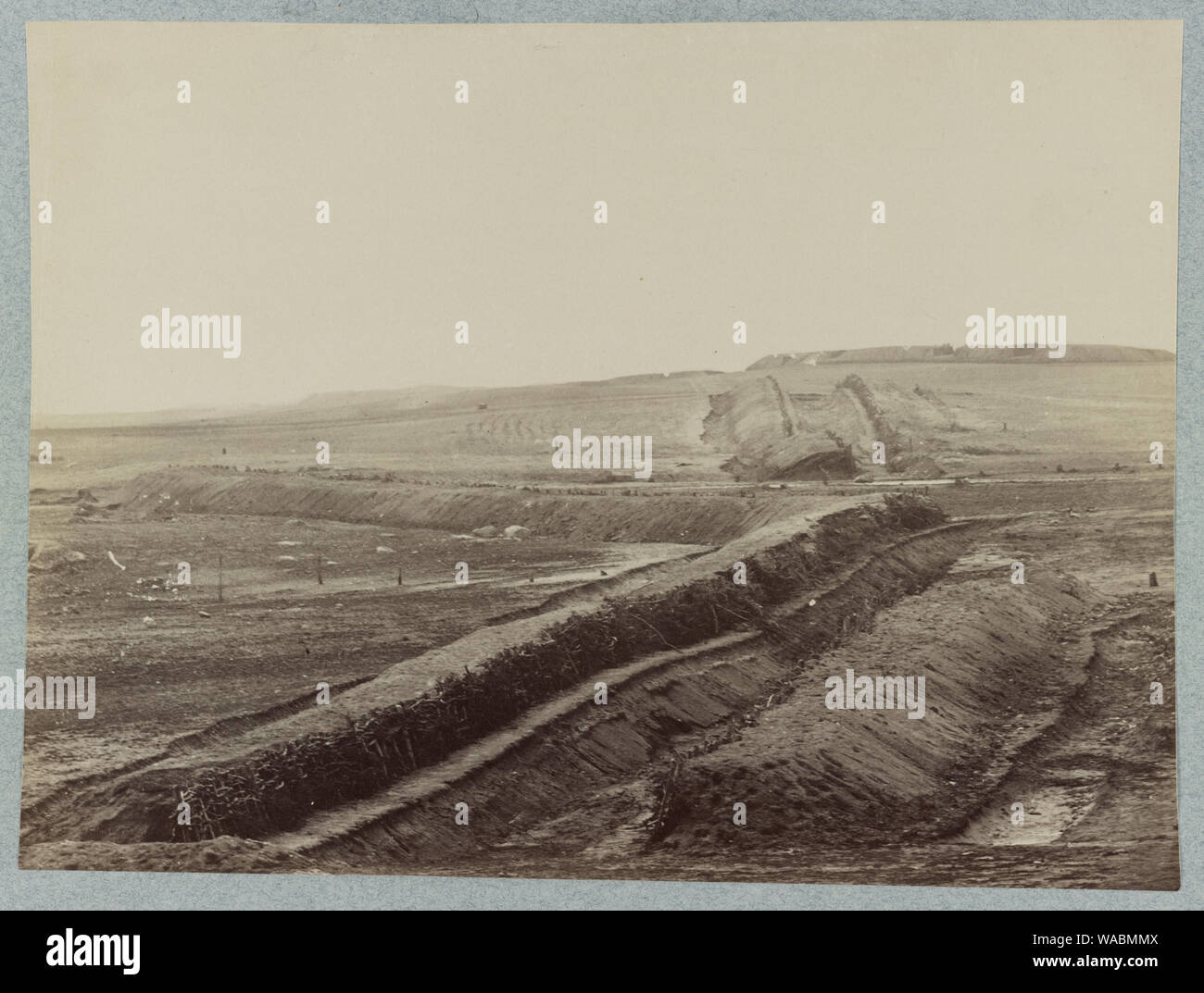Confederate fortifications near Centreville, Va. March 1862 Stock Photo ...