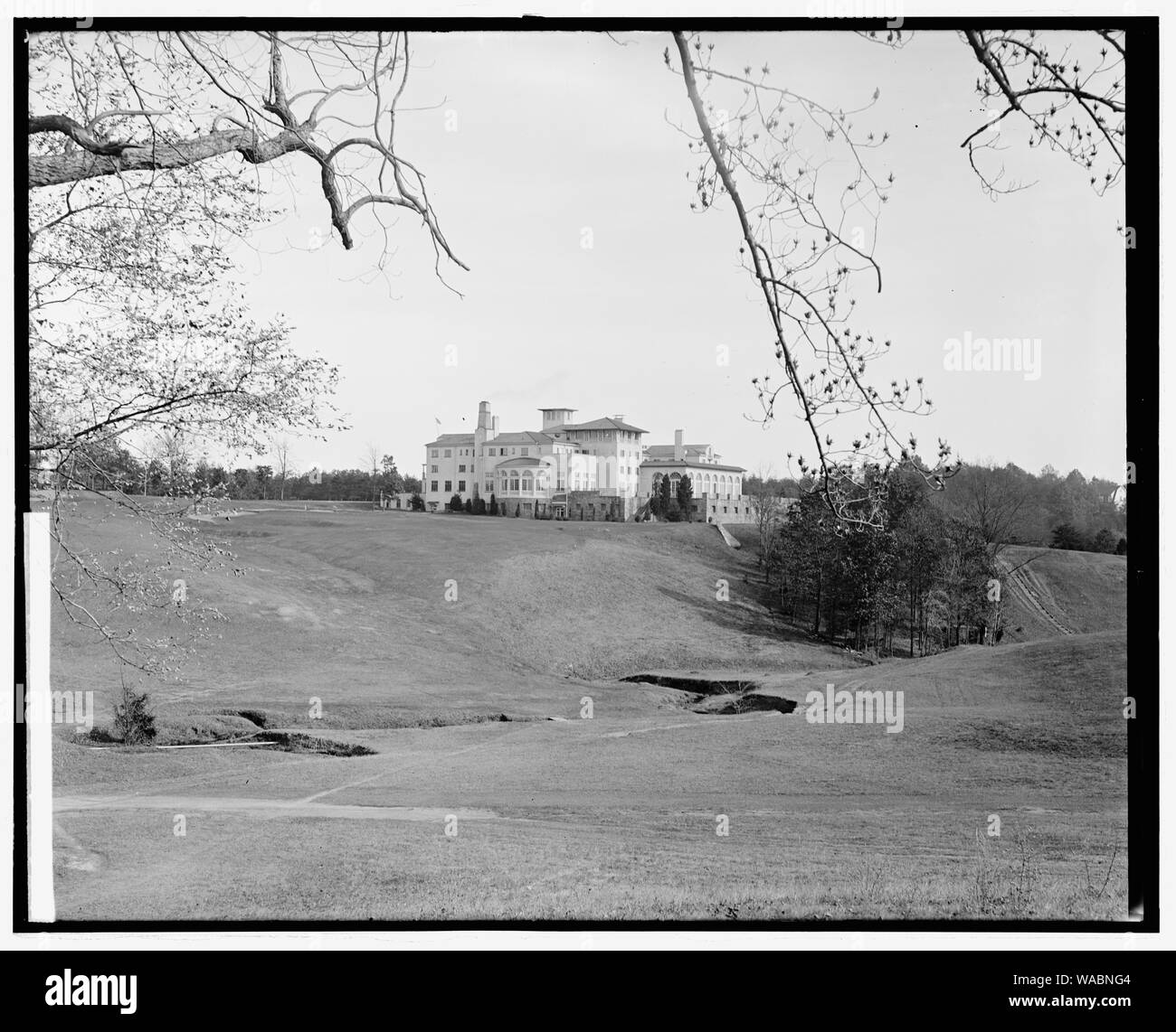 Country club grounds Black and White Stock Photos & Images - Alamy