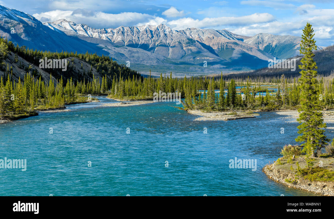Saskatchewan River - A Spring evening view of colorful Saskatchewan ...
