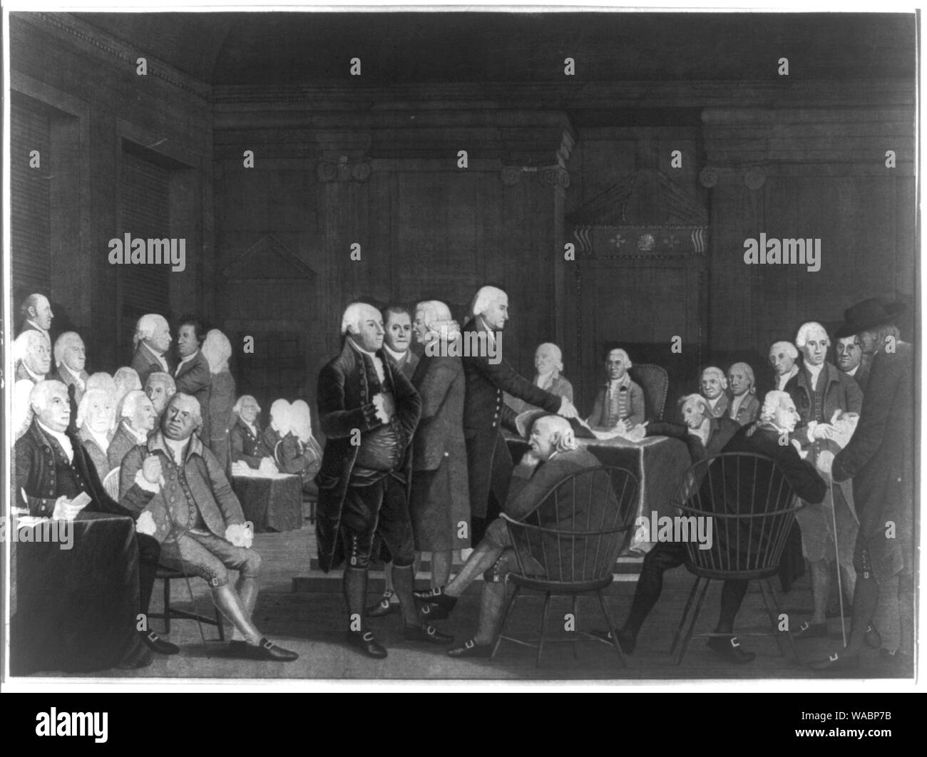 Congress voting the Declaration of Independence Stock Photo - Alamy