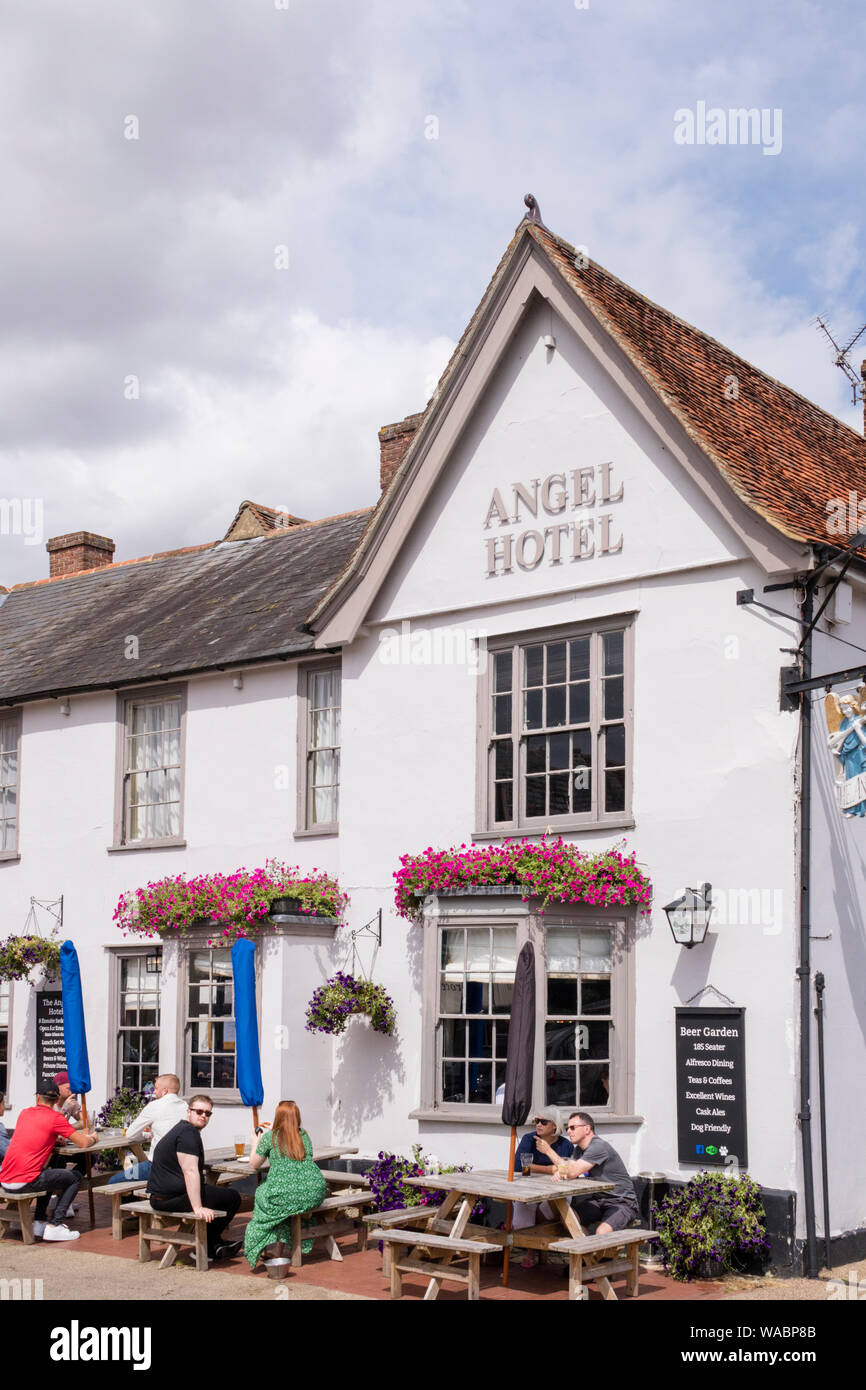 The picturesque medieval village of Lavenham, Suffolk, England, UK ...