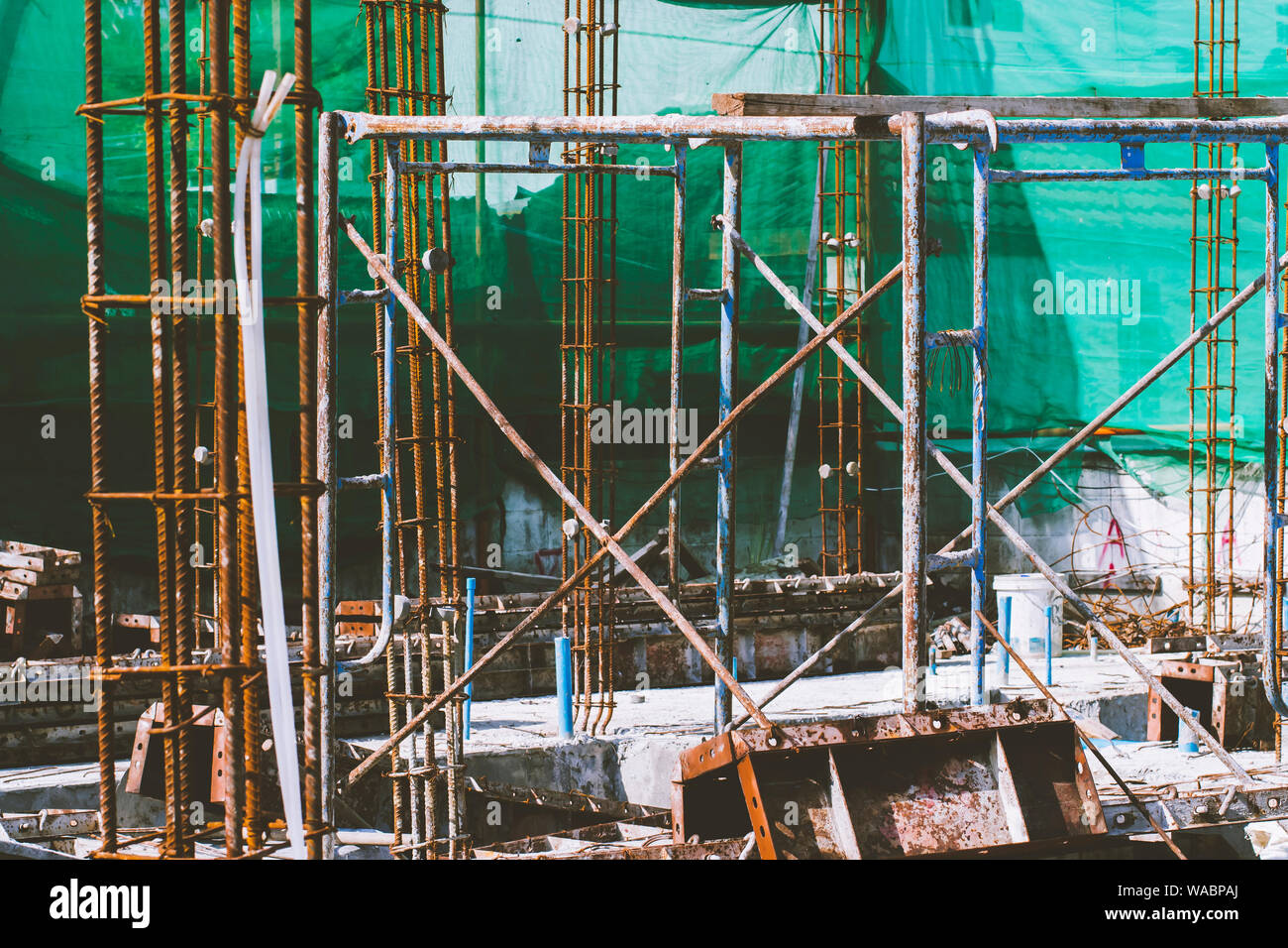 construction site .Support structure .site check and business workflow ...