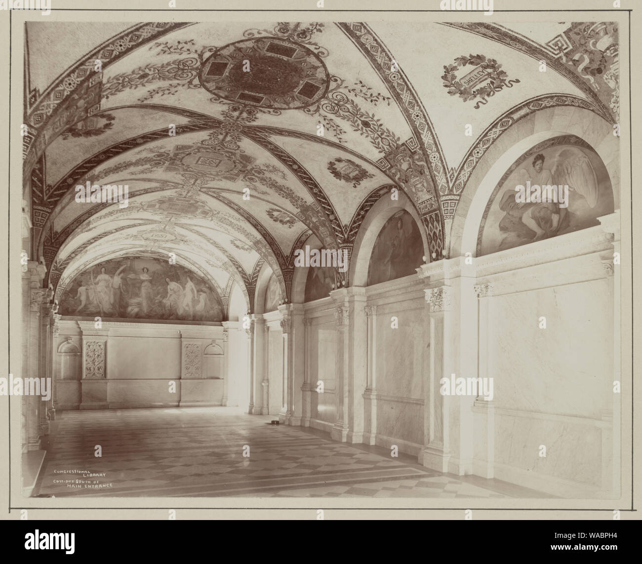 Congressional Library. Corridor south of main entrance Stock Photo - Alamy