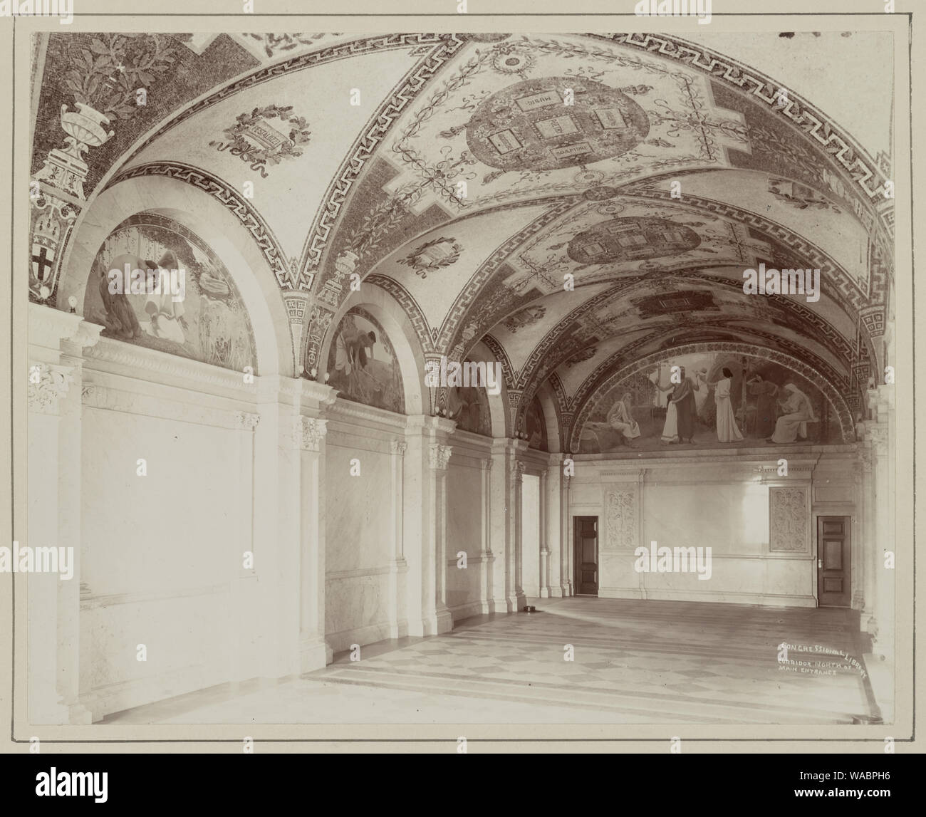 Congressional Library. Corridor north of main entrance Stock Photo - Alamy