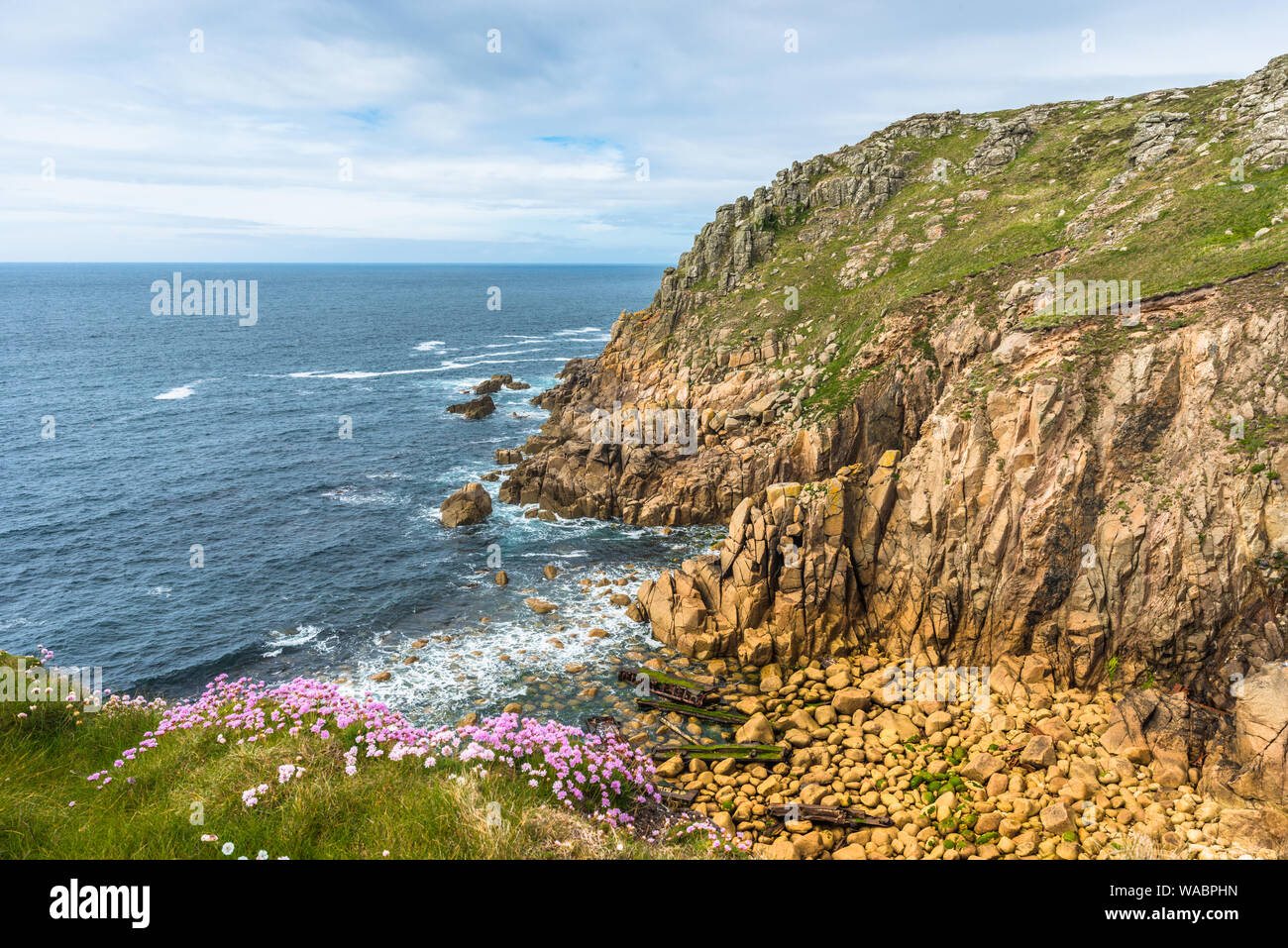Wreckage of the shipwrecked ship the RMS Mulheim at the base of the ...