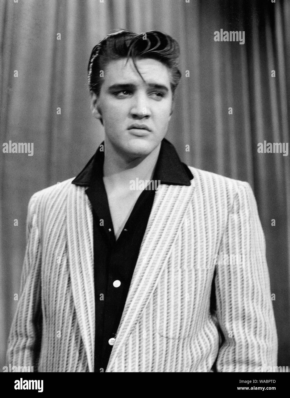 Elvis on tv Black and White Stock Photos & Images - Alamy