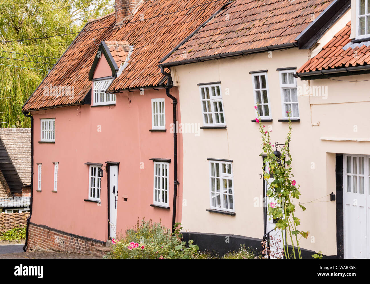The picturesque medieval village of Lavenham, Suffolk, England, UK ...