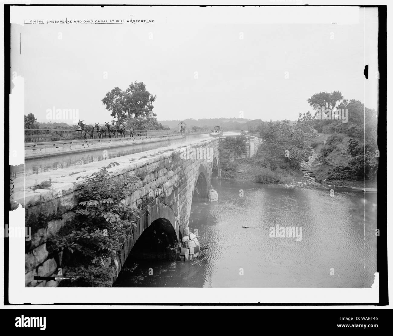 Conococheague Aqueduct at Williamsport Maryland, during the Canal's ...