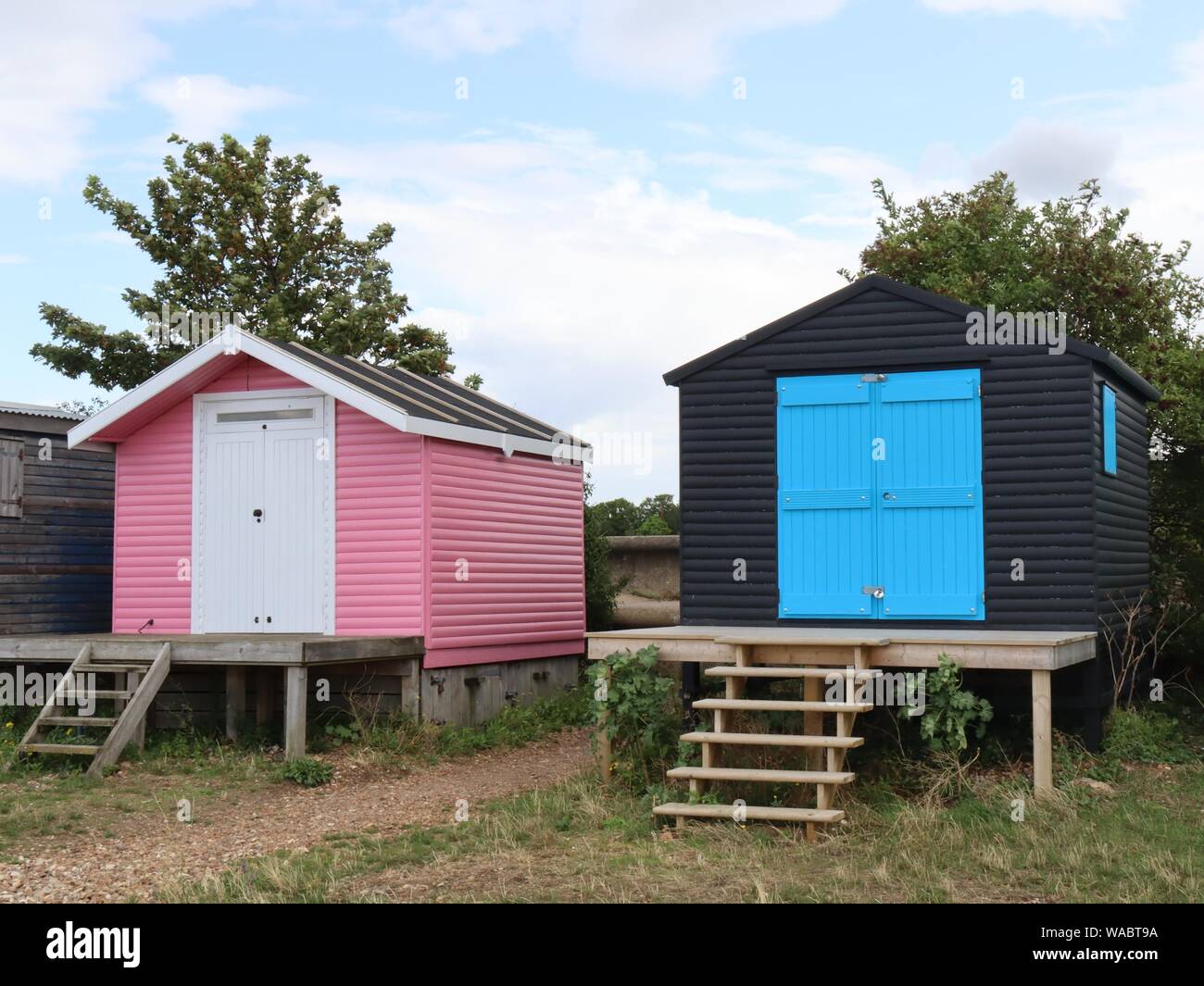 Beach huts in Whitstable Stock Photo - Alamy