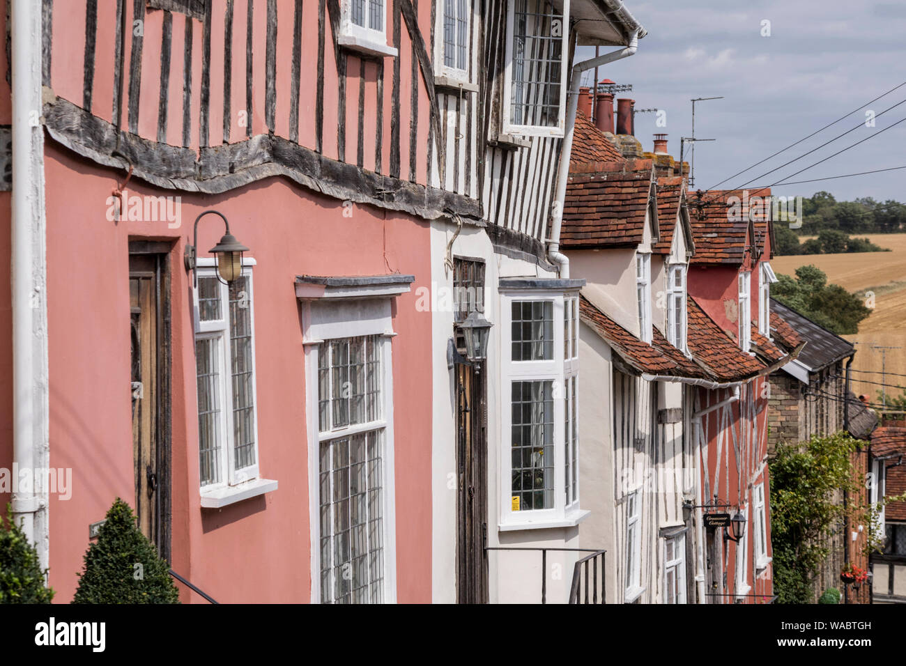 The picturesque medieval village of Lavenham, Suffolk, England, UK ...