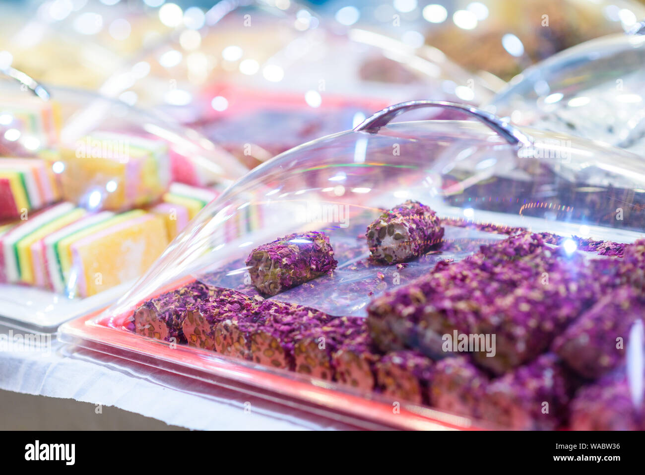 Traditional Turkish Delight Rahat Lokum and Other Oriental Sweets in ...