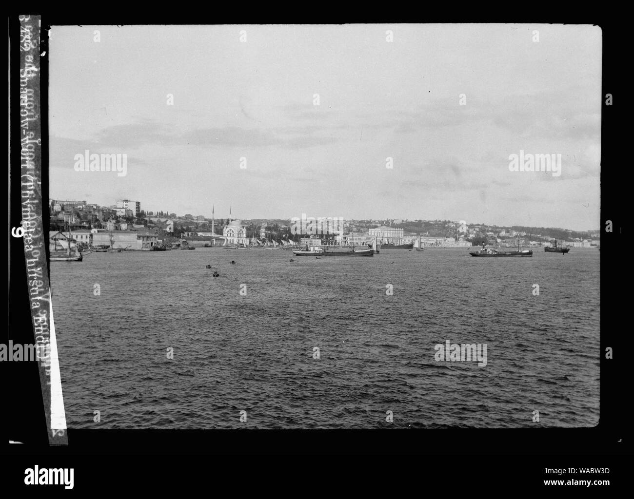 Constantinople. Panoramic view of Constantinople from the sea Stock ...