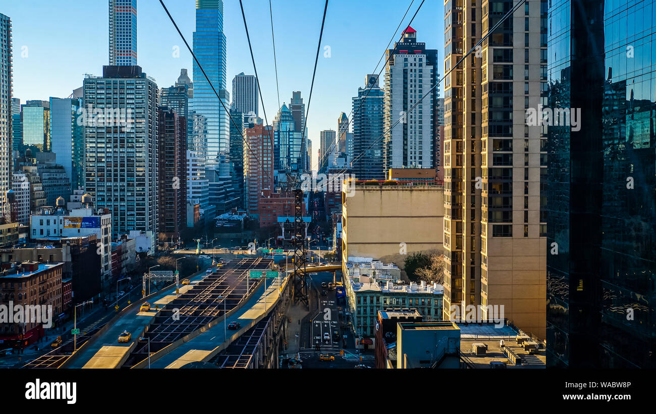 New York City, USA, January 1, 2015, Scenic view of cityscape and ...