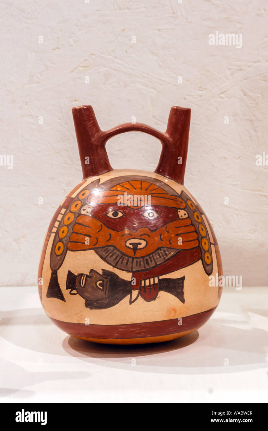 Yekaterinburg, Russia - January 17, 2019: ancient Peruvian ceramic ...
