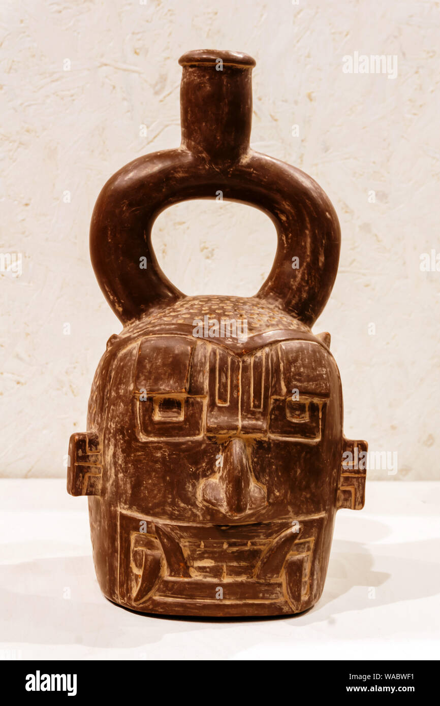 Yekaterinburg, Russia - January 17, 2019: ancient Peruvian ceramic ...