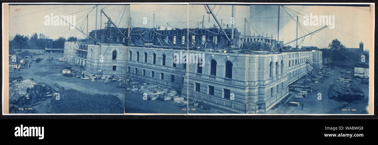 Construction of The Library of Congress, Washington, D.C., Nov. 4, 1891 ...