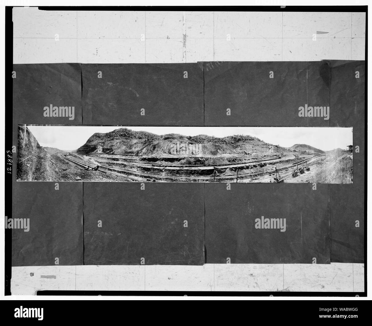 Construction of Panama Canal; May be Culebra Cut Stock Photo - Alamy
