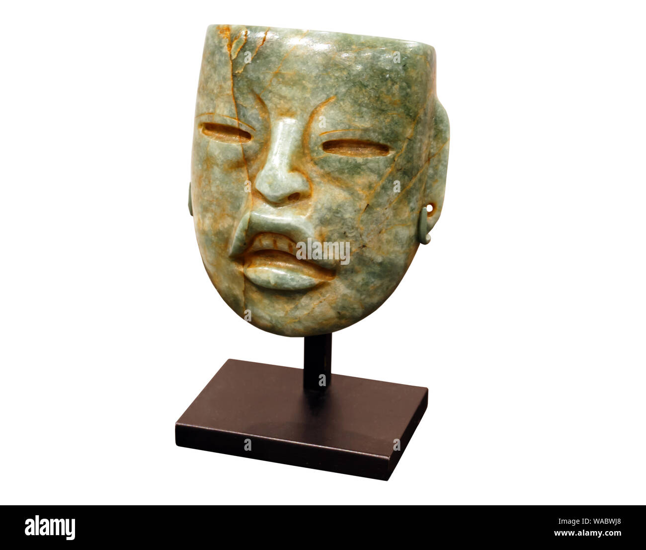 Yekaterinburg, Russia - January 17, 2019: ancient Olmec jadeite mask, 1100–500 BCE Stock Photo ...