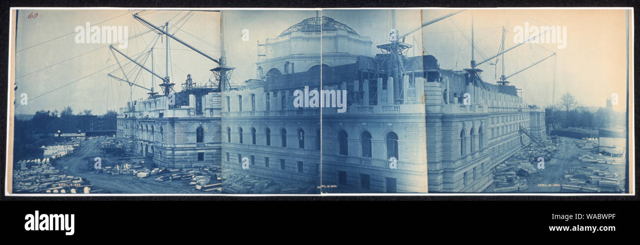 Construction of the Library of Congress, Washington, D.C., April 19 ...
