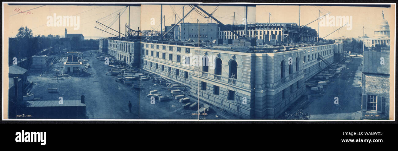 Construction of the Library of Congress, Washington, D.C., Nov. 4, 1891 ...