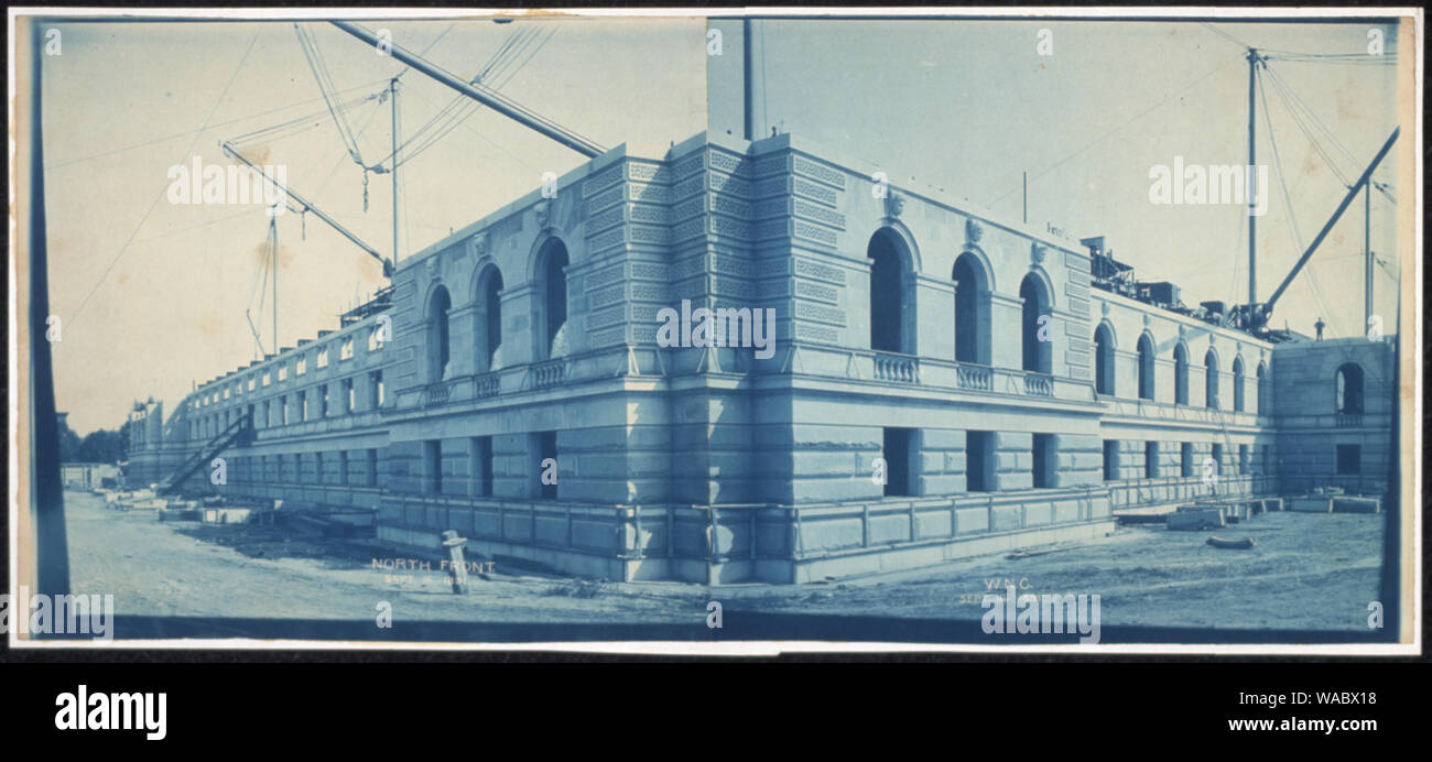 Construction of the Library of Congress, north front, Washington, D.C ...