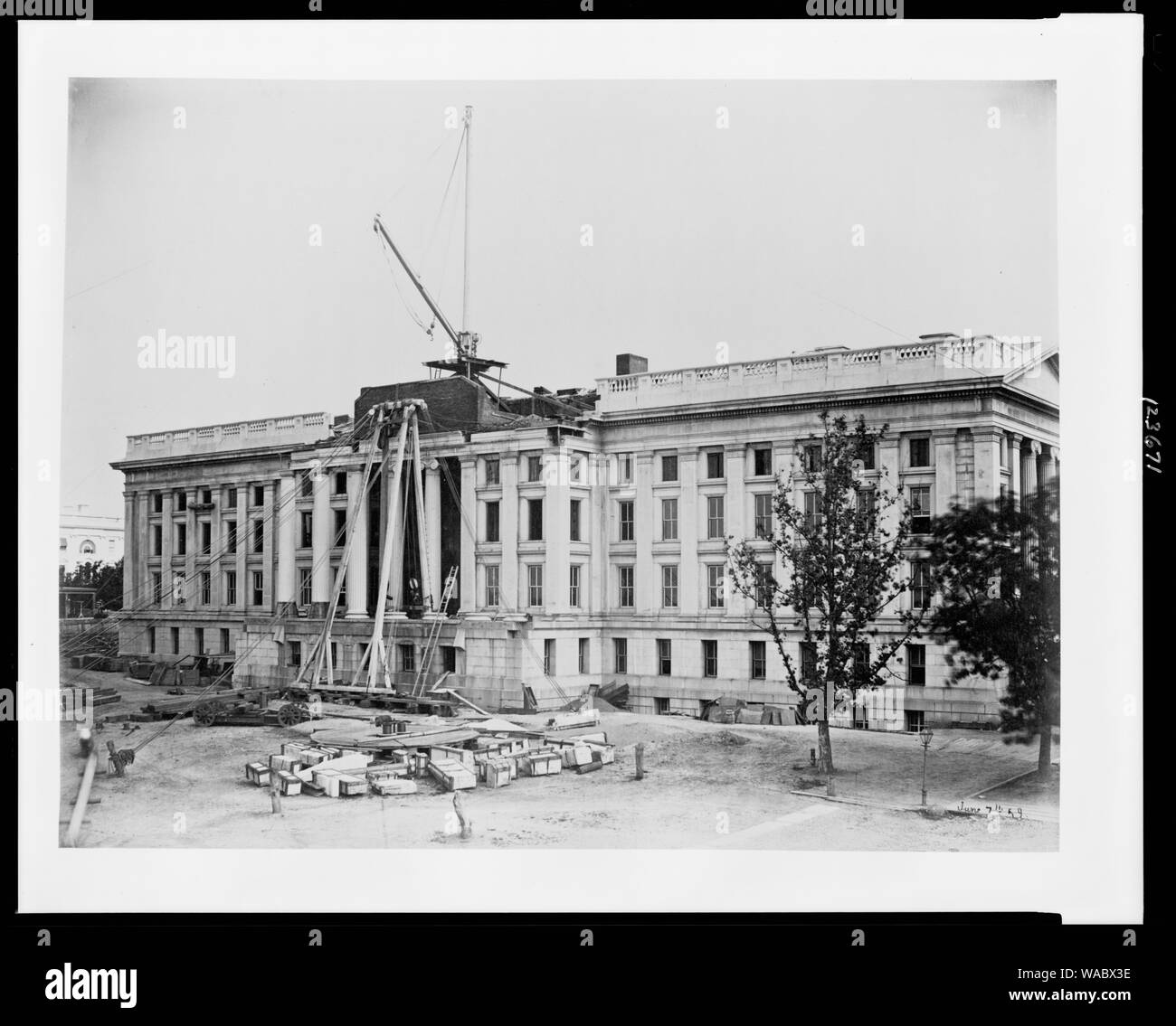 Construction of the United States Treasury Building, Washington, D.C ...