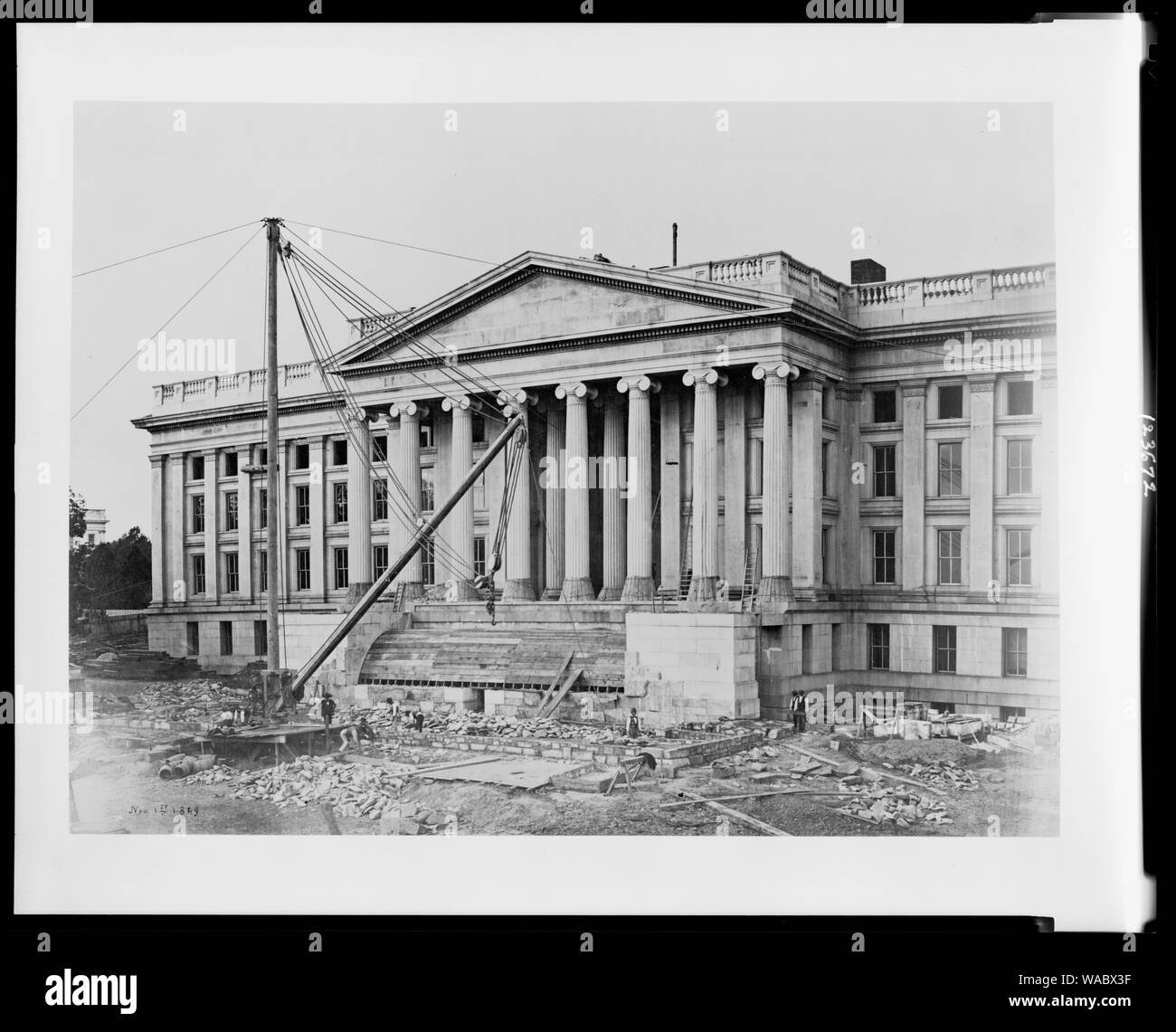 Construction of the United States Treasury Building, Washington, D.C ...