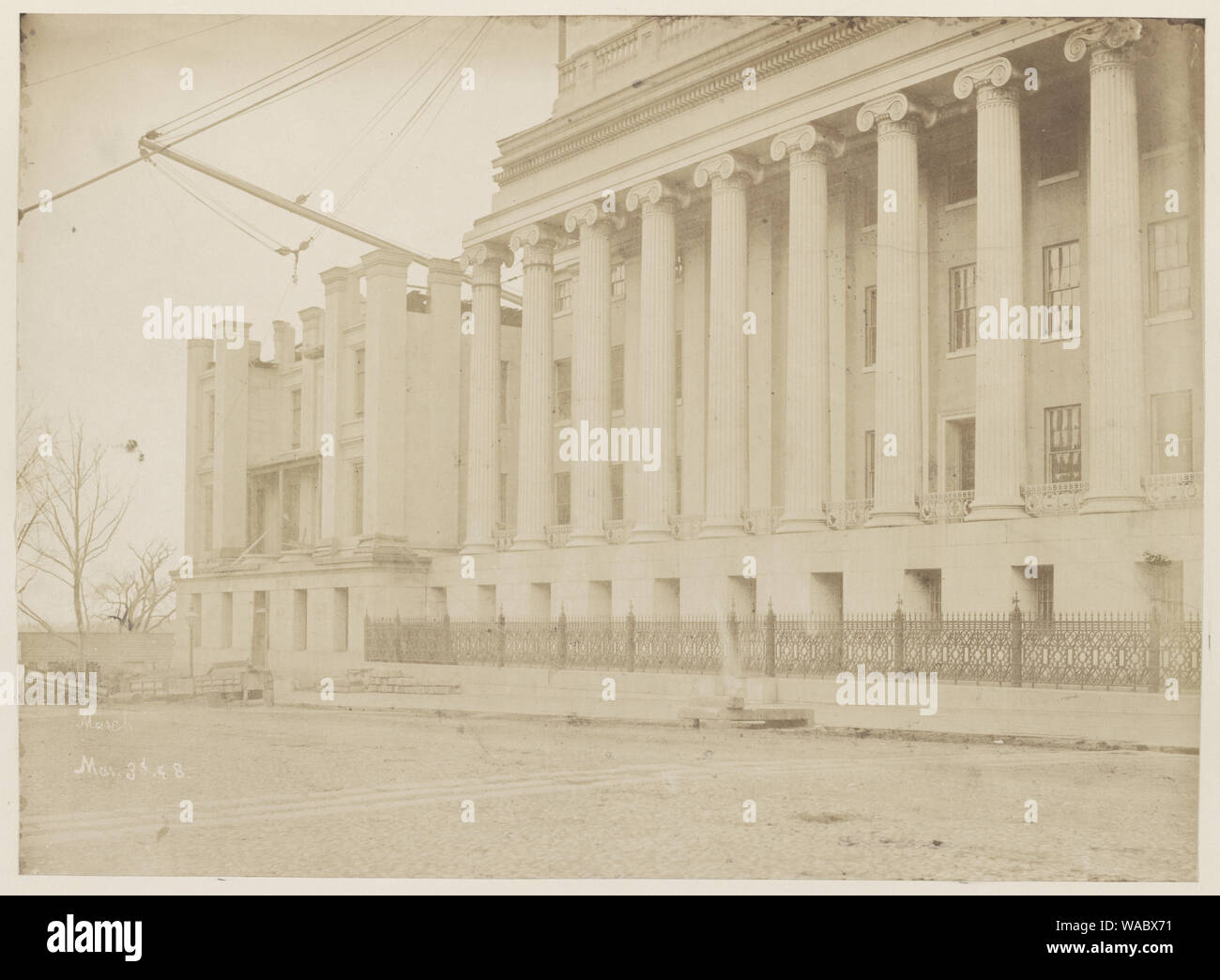 Construction of the south wing of the Treasury building Stock Photo - Alamy