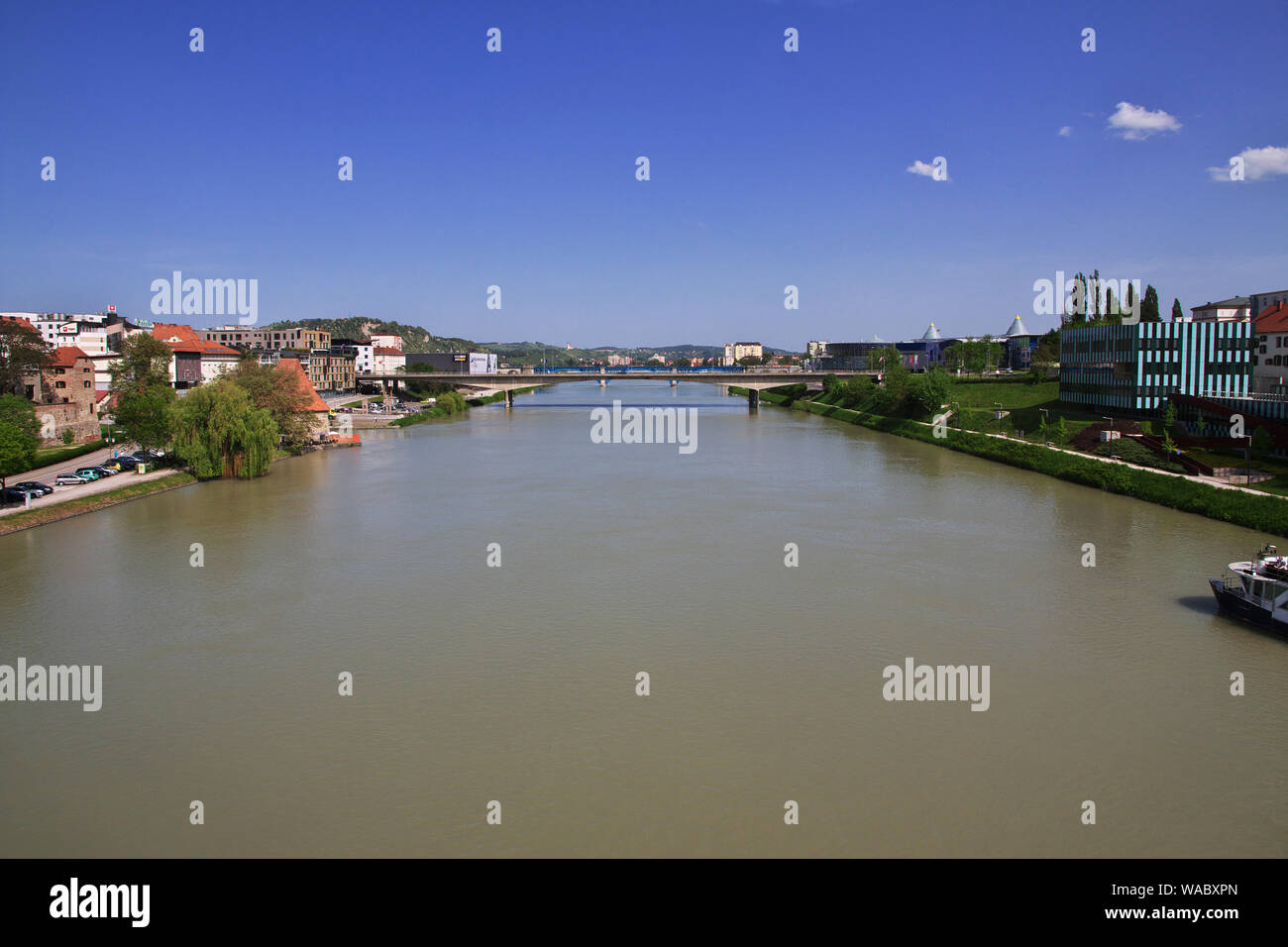 Drava river in Maribor, Slovenia Stock Photo - Alamy