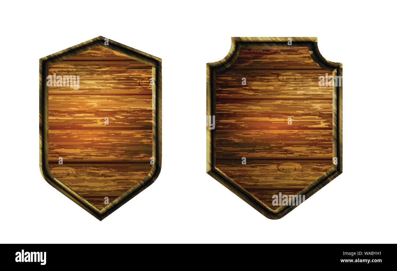 Vector realistic illustration of wooden signboard Stock Vector Image ...