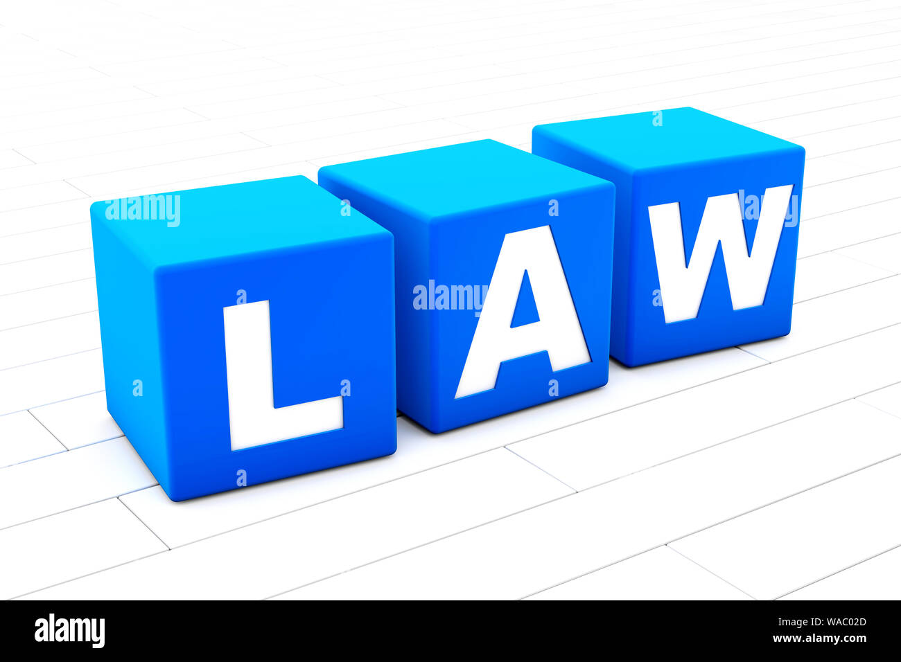 3D rendered illustration of the word Law Stock Photo - Alamy