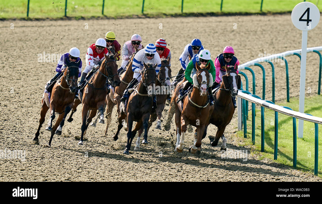 The field lead by Aquadabra (centre, white and blue) ridden by Callum ...