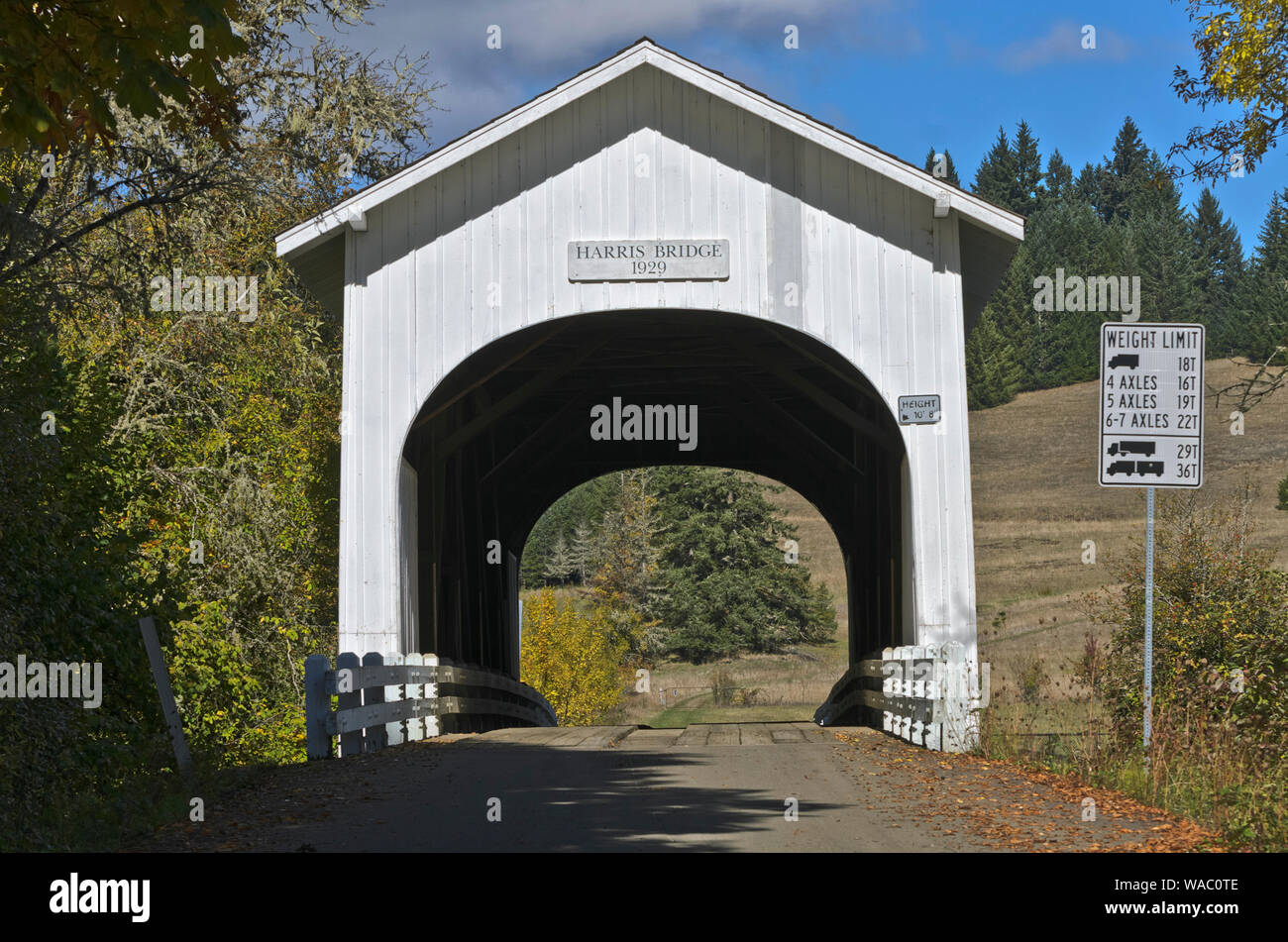 OR: Benton County, Coast Range, Marys River Area, Harris Covered Bridge ...