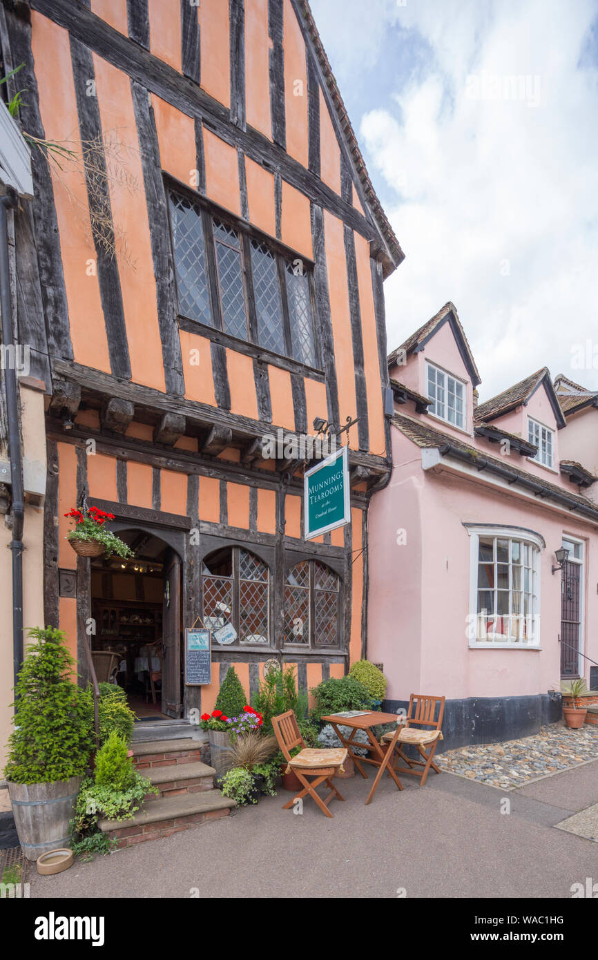 The picturesque medieval village of Lavenham, Suffolk, England, UK ...