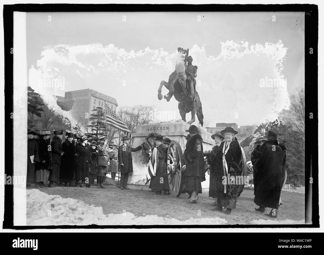 Coolidge at Jackson Statue Stock Photo - Alamy