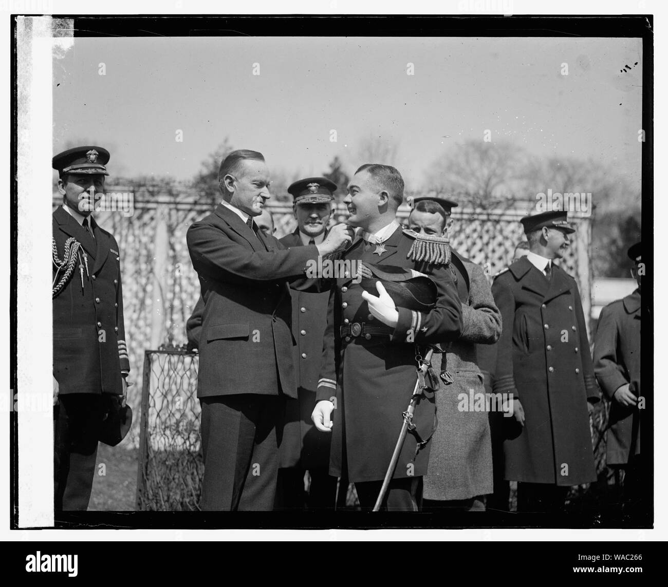 Military decorating ceremony Black and White Stock Photos & Images - Alamy