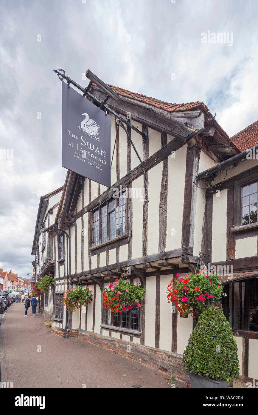 The picturesque medieval village of Lavenham, Suffolk, England, UK ...